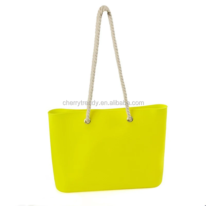 New Design Silicone Casual Tote Bag Waterproof Pure Color Silicone ...