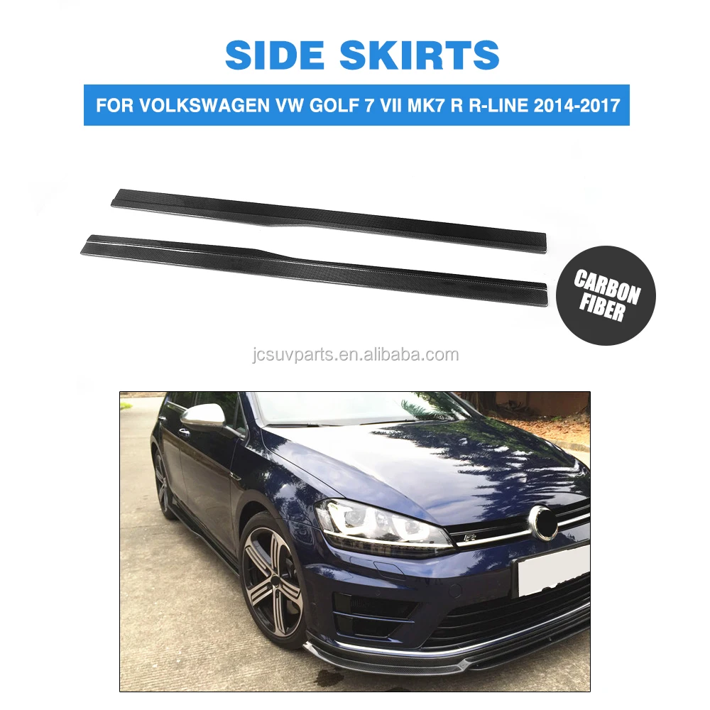 Carbon Fiber Car Extention Side Skirt For Volkswagen Vw Golf 7 Vii Mk7 ...