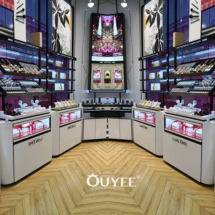 Wood Baking Paint Beauty Shop Fitting Display Stands Cosmetic Store ...