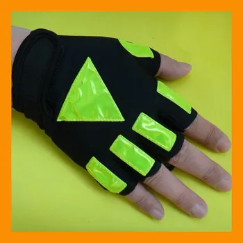 Half Finger Reflective Traffic Safety Police Gloves - Buy Police Gloves ...