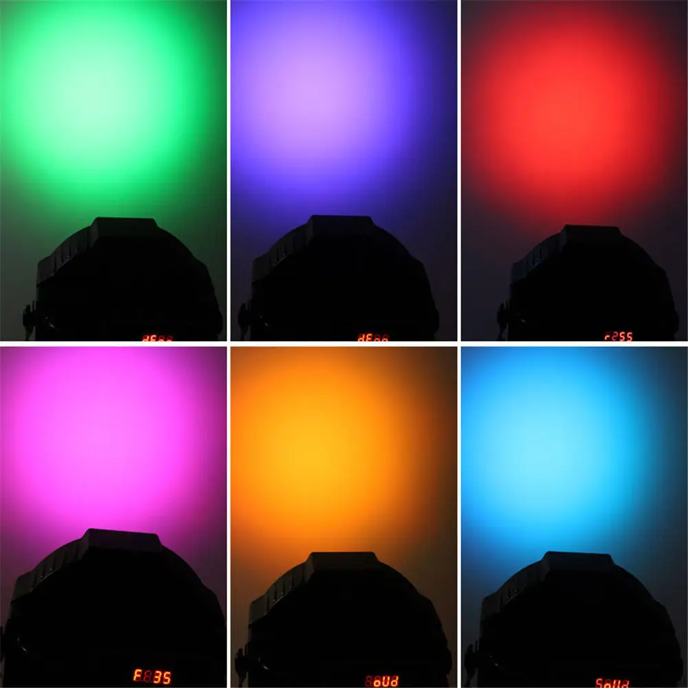 Wholesale 18 Pcs*1w Rgb Flat Par Can Stage Light Plastic Party Dj Led ...