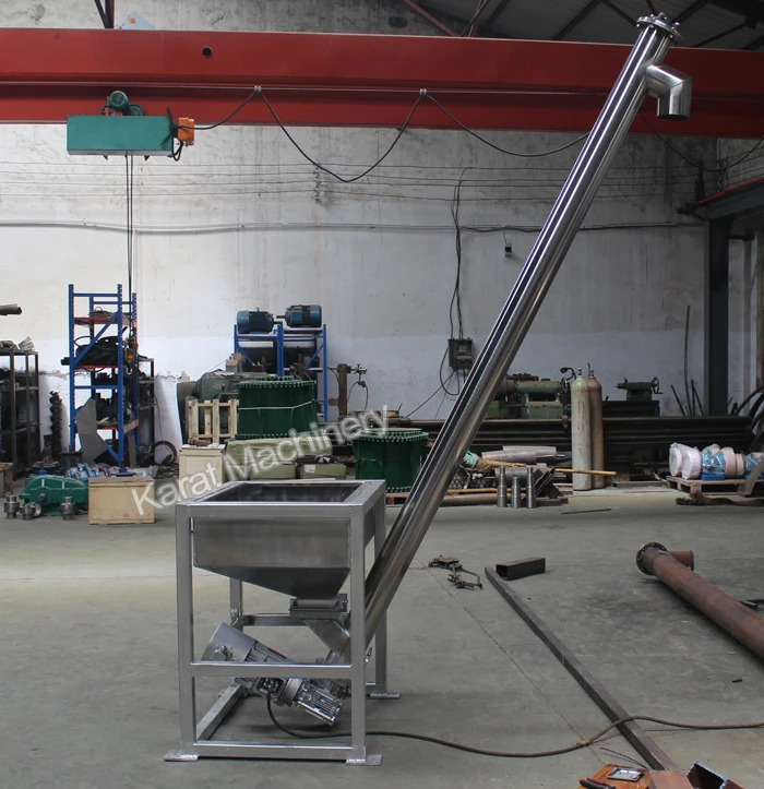 China Inclined Hopper Tubular Screw Conveyor Auger Feeder Machine - Buy ...