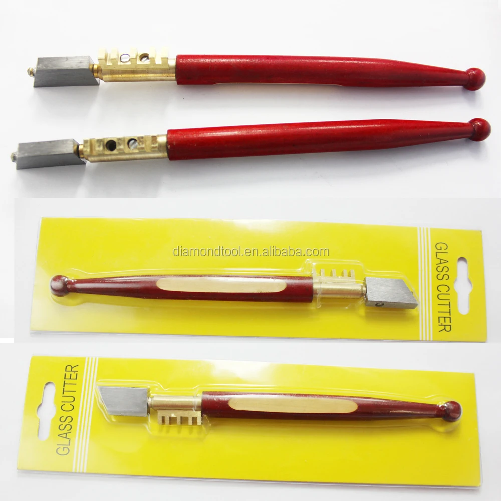 Professional Diamond Glass Cutting Tools/wood Handle Diamond Tip Glass ...