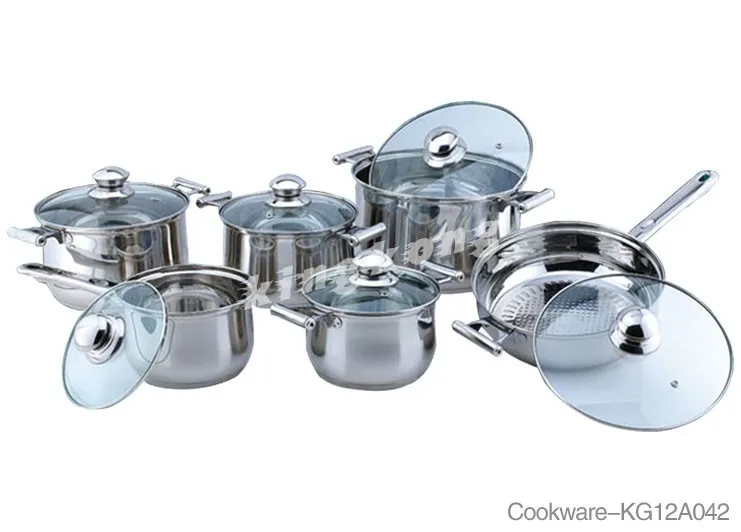 12pcs German Stainless Steel Cookware Sets With Capsuled Bottom - Buy ...