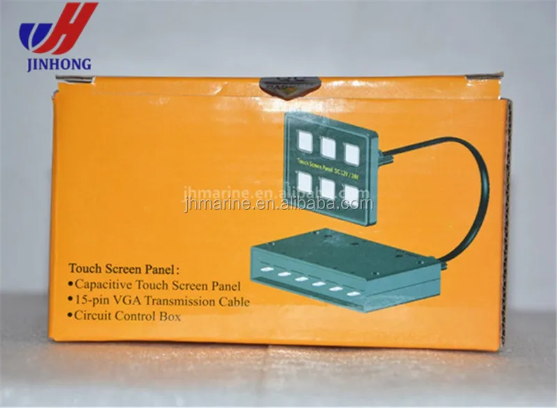 6 Gang Led Back Capacitive Touch Screen Panel Boat Caravan Switch Panel ...