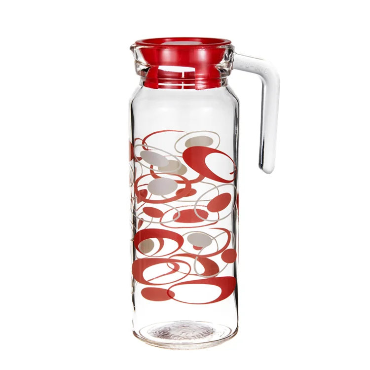 1 Liter Borosilicate Water Jug Glass Pitcher With Lid - Buy ...