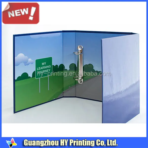 Customized 3 Flap Paper Cardboard File Folder Documents Holder Ring ...