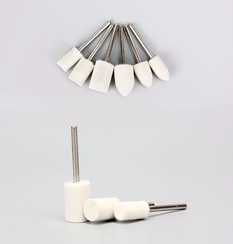 Wool Felt Mounted Mandrel Grinding Grinder Head For Polishing Buffing ...