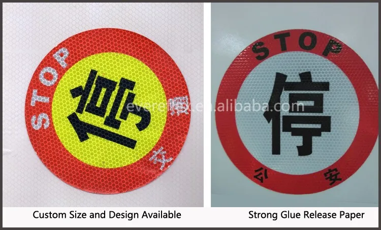 Self Adhesive Reflective Stop Sign For Safety - Buy Reflective Stop ...