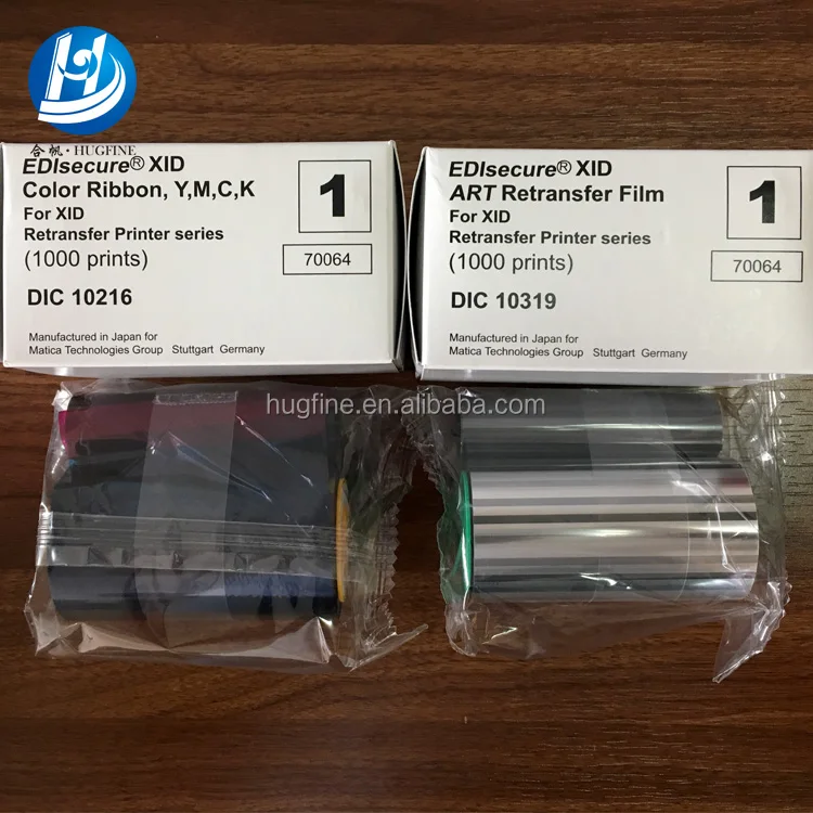 Original 1000 Prints Edisecure XID DIC 10216 YMCK Color Ribbon