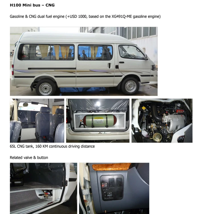 KINGONE H100 CNG LPG Mini Bus - Efficient New Bus Option