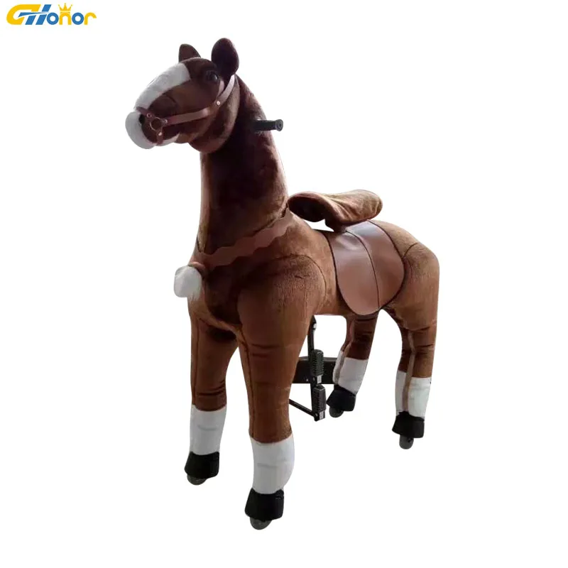 Battery Coin Operated Horse Ride Animal Ride On Toy Plush Animal Ride ...