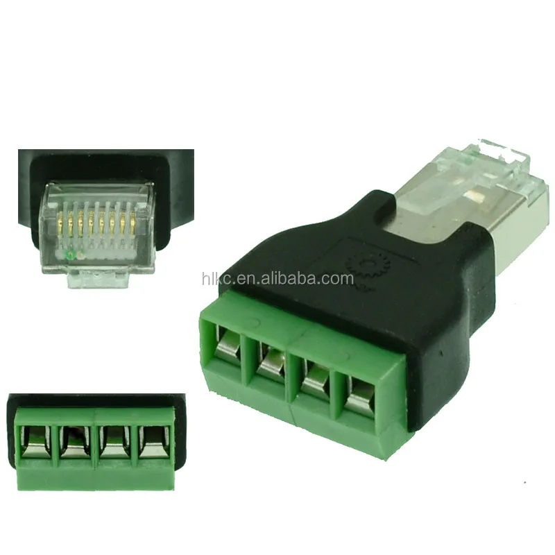 Bloque de terminales a RJ45 macho adaptador de red convertidor| Alibaba.com