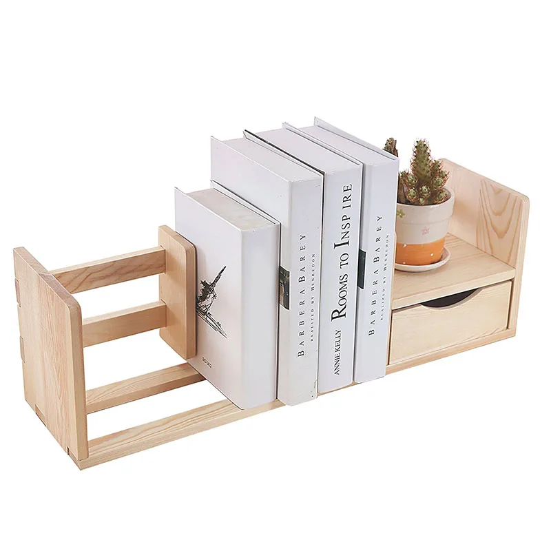 Expandable Wood Desktop Bookshelf Adjustable Book Shelf - Buy Book ...