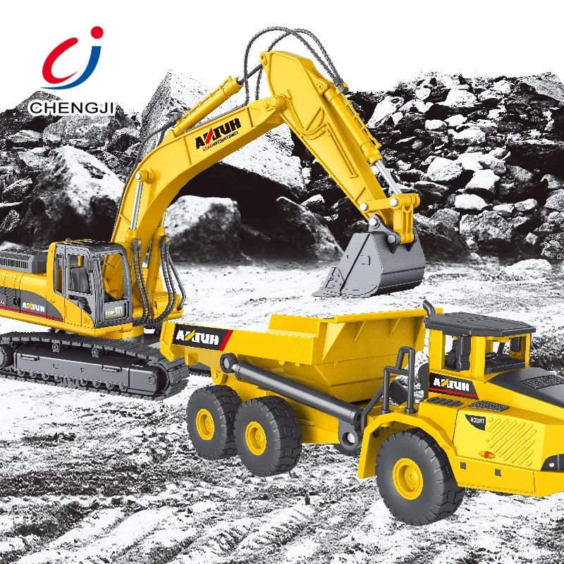 Construction Truck Model Toy 1 50 Full Alloy Metal Diecast Excavator ...
