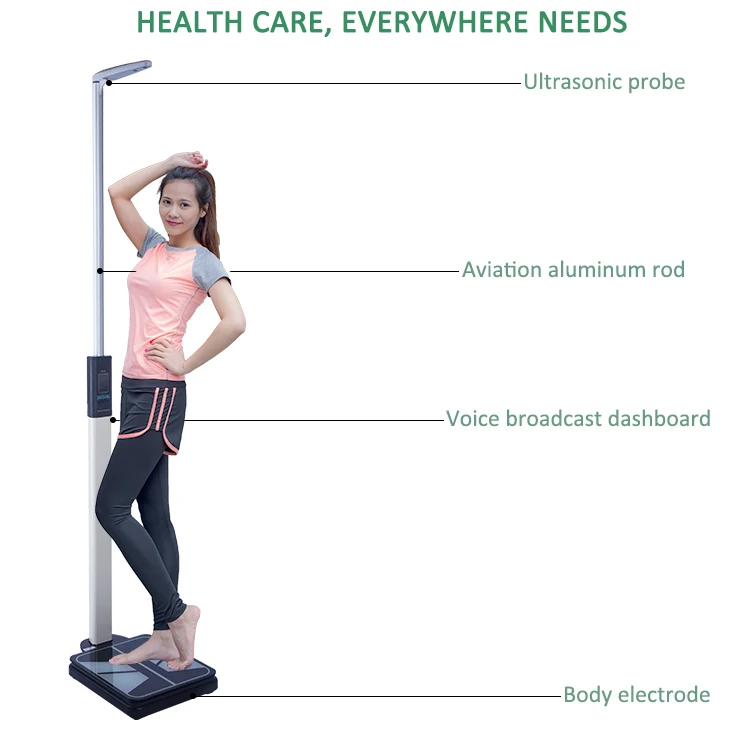 Hospital Healthcare 200kg Bmi And Voice Function Standing Automatic ...