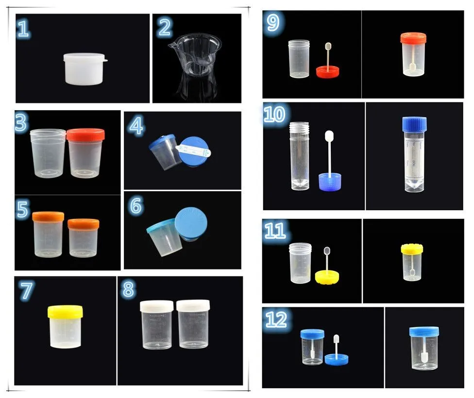 Medical Lab Ml Sputum Stool Sample Container Urine Cup Disposable ...