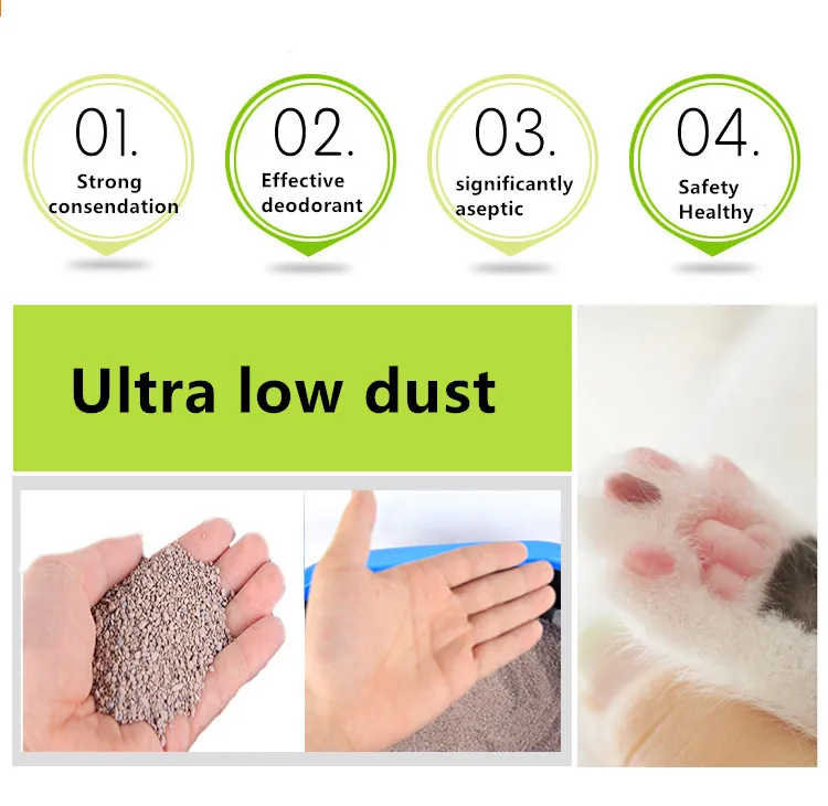 High Quality 100% Sodium Bentonite Clay Cat Litter Sand With Strong ...