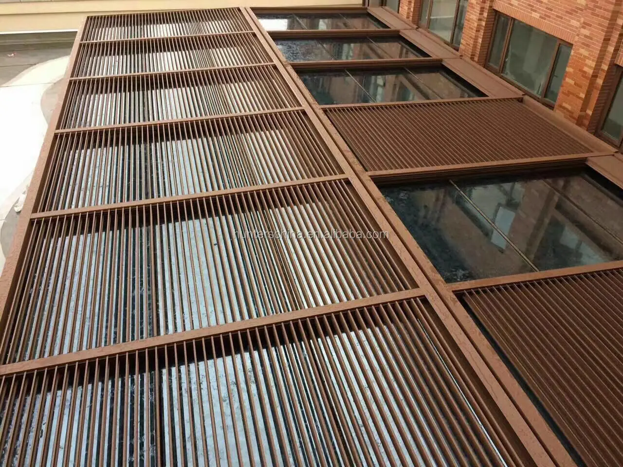 Oem Project Building Aluminum Sun Louver System/ Sun Shading Louver ...