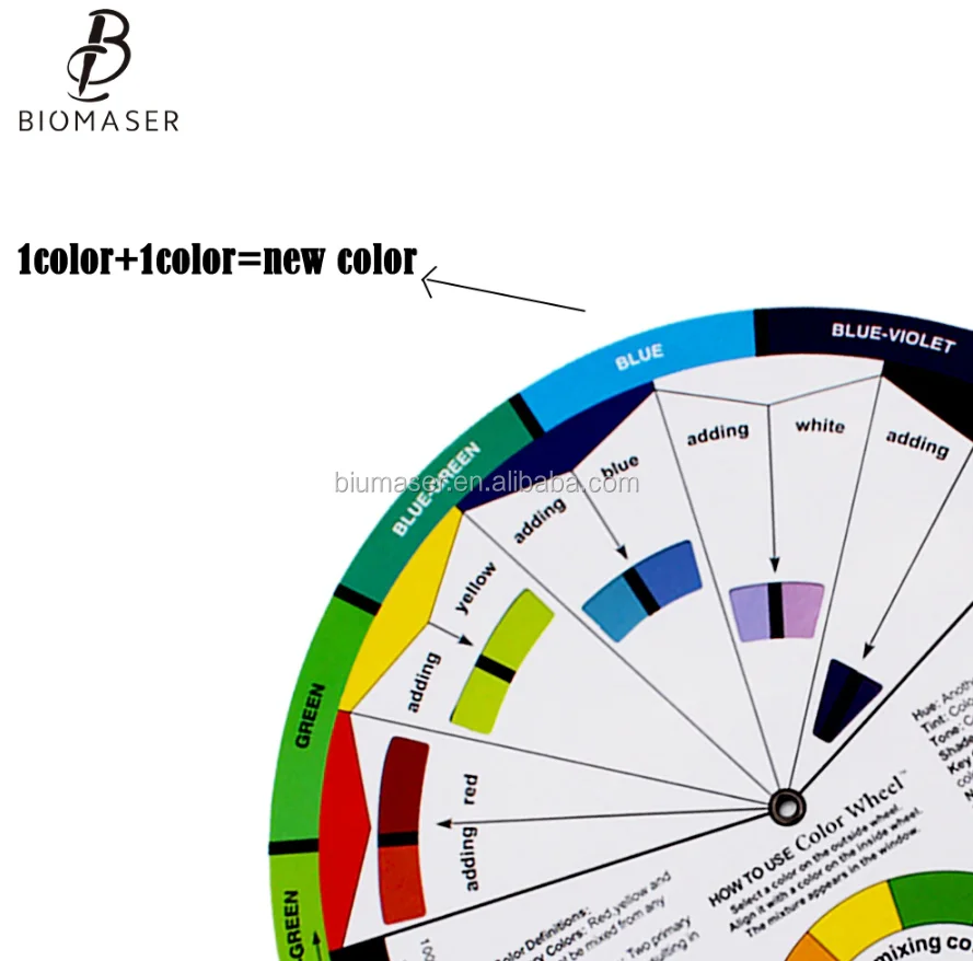 6 Point Color Wheel - Professional Guide for Makeup Mixing