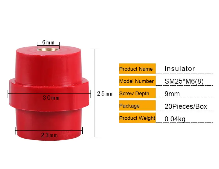 SM BUS BAR INSULATOR SM-25 - Low Voltage Busbar Insulator