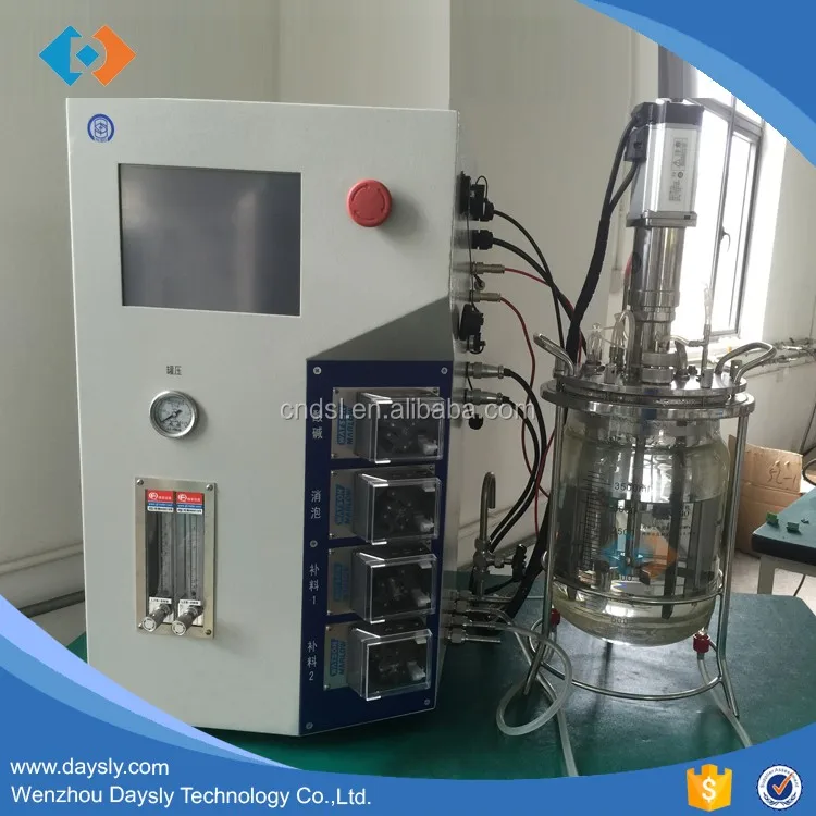 5l Borosilicate Glass Lab Cell Culture Fermenter Tank Laboratory ...