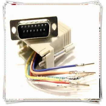 Db 15 Pin Db15 To Rj45 8p8c Female Modular Adapter Connector Jack - Buy ...
