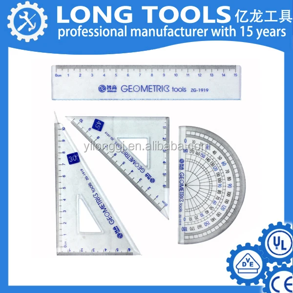 45 Degree Metric Scale Triangle Geometry Template Ruler - Buy Geometry ...