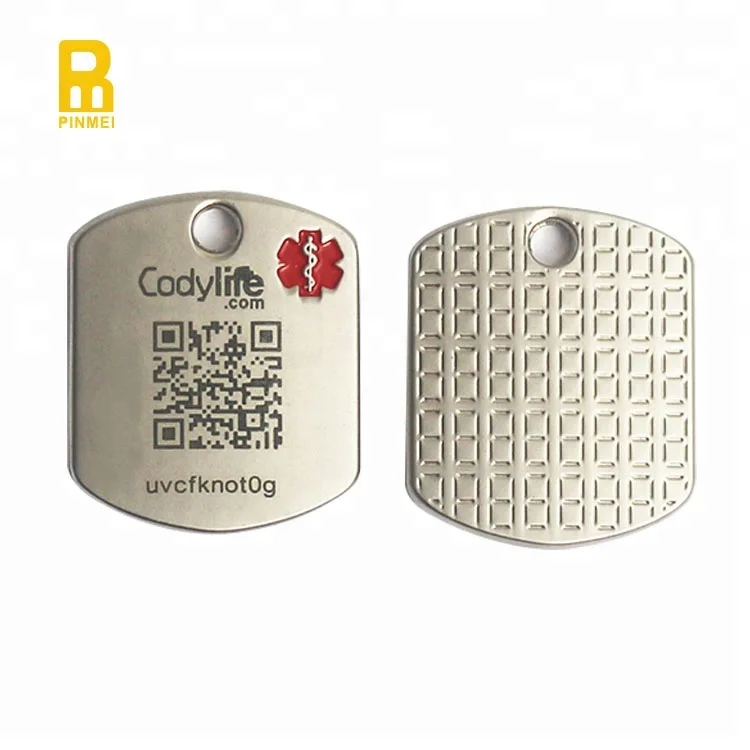 Stainless Steel Customized Logo Metal Qr Code Nameplate Id Number ...