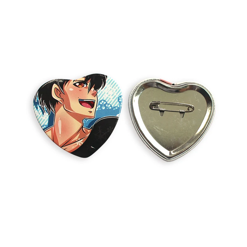 Wholesale Cartoon Metal Badge Heart Shaped Badges - Buy Metal Badge ...