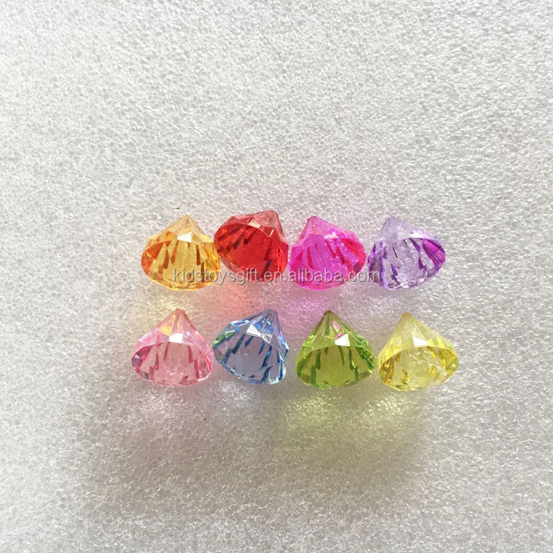 Cheaper Mini Plastic Coloful Diamond Toy,Small 1.1" Capsule For Vending ...