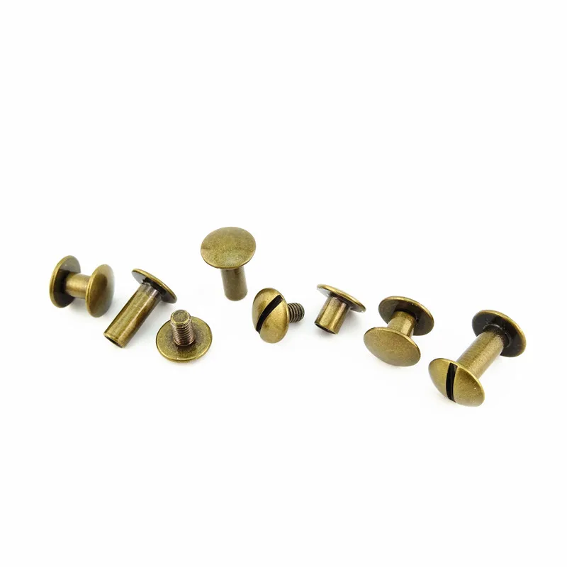 Male And Female Screw Threaded Barrel Nut Chicago Screw For Leather ...