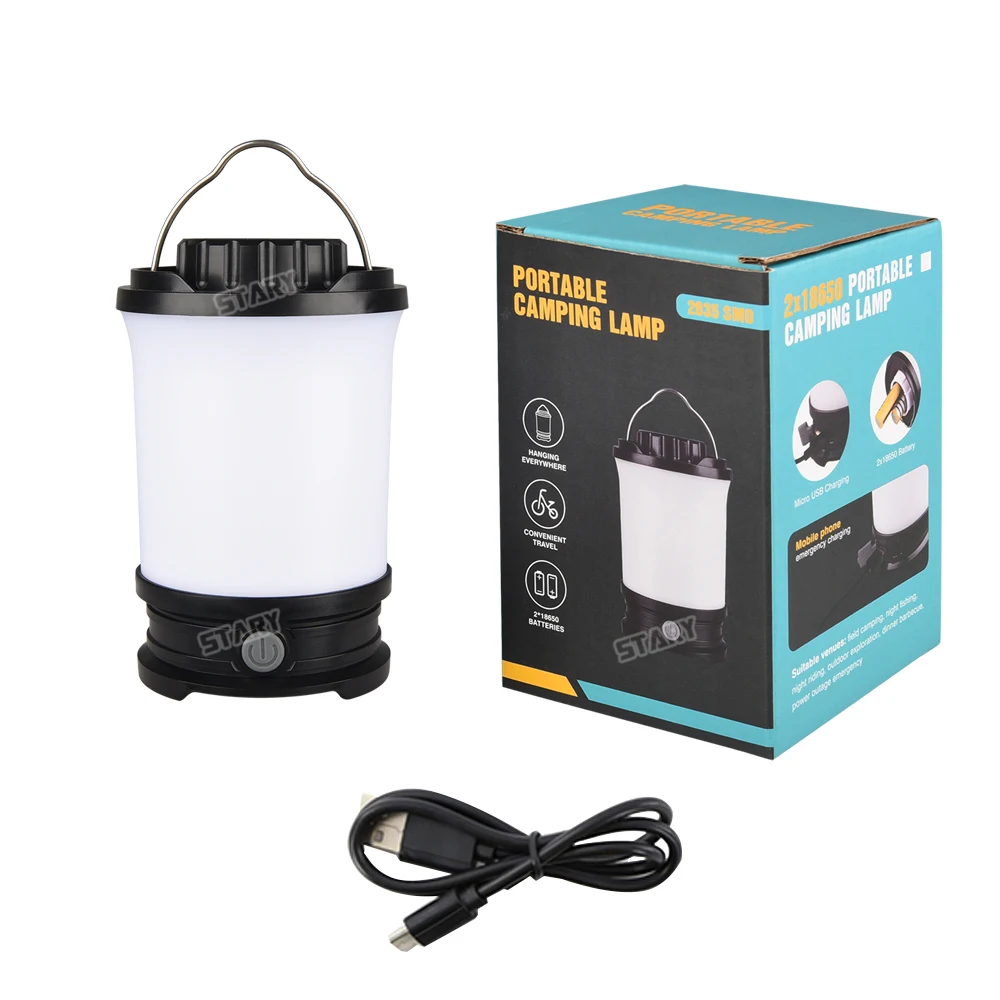 48 Led 500 High Lumen Portable 18650 Li-ion Battery Rechargeable Lamp ...