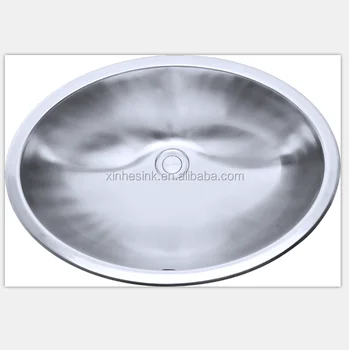 Stainless Steel Round Oval Lavatory Sink For Bathroom,Stainless Steel ...