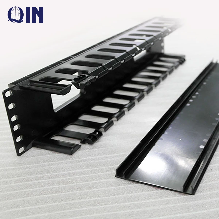 Horizontal plastic/metal Cable Management/1U 19" cable organizer ...