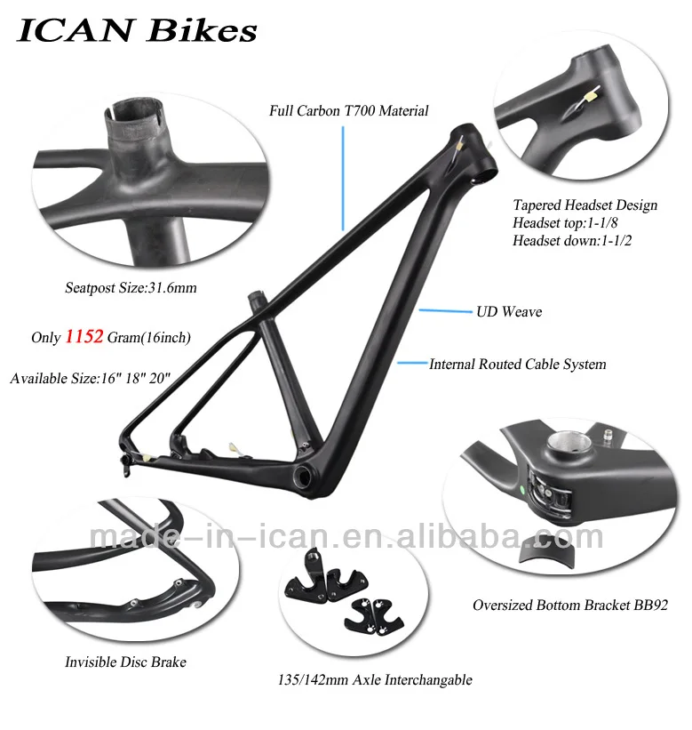 Ican Carbon 29er Mtb Bike Frame 29 Inch Frame Bicycle Frame - Buy 29er ...
