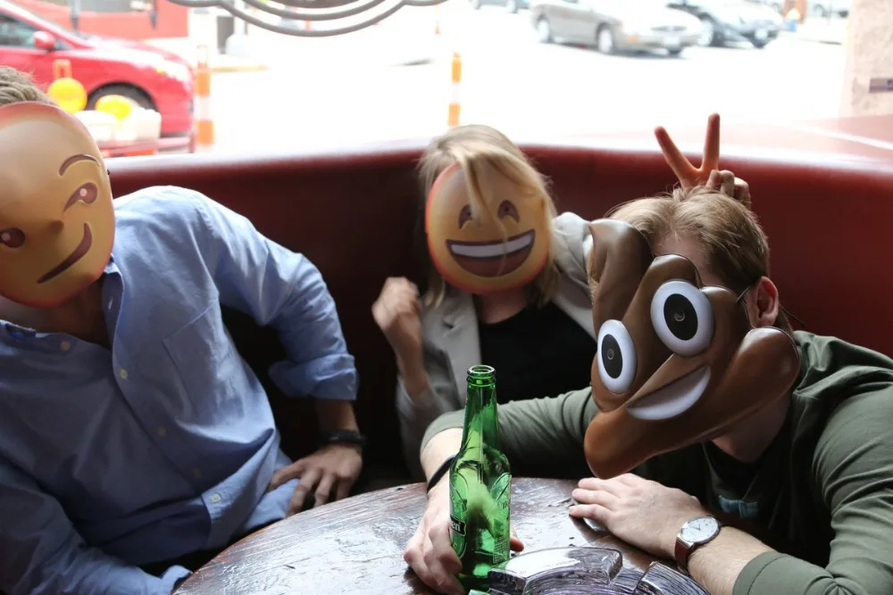 Festival 3D Embossed Plastic Smile PVC Poop Mask - Fun Gift