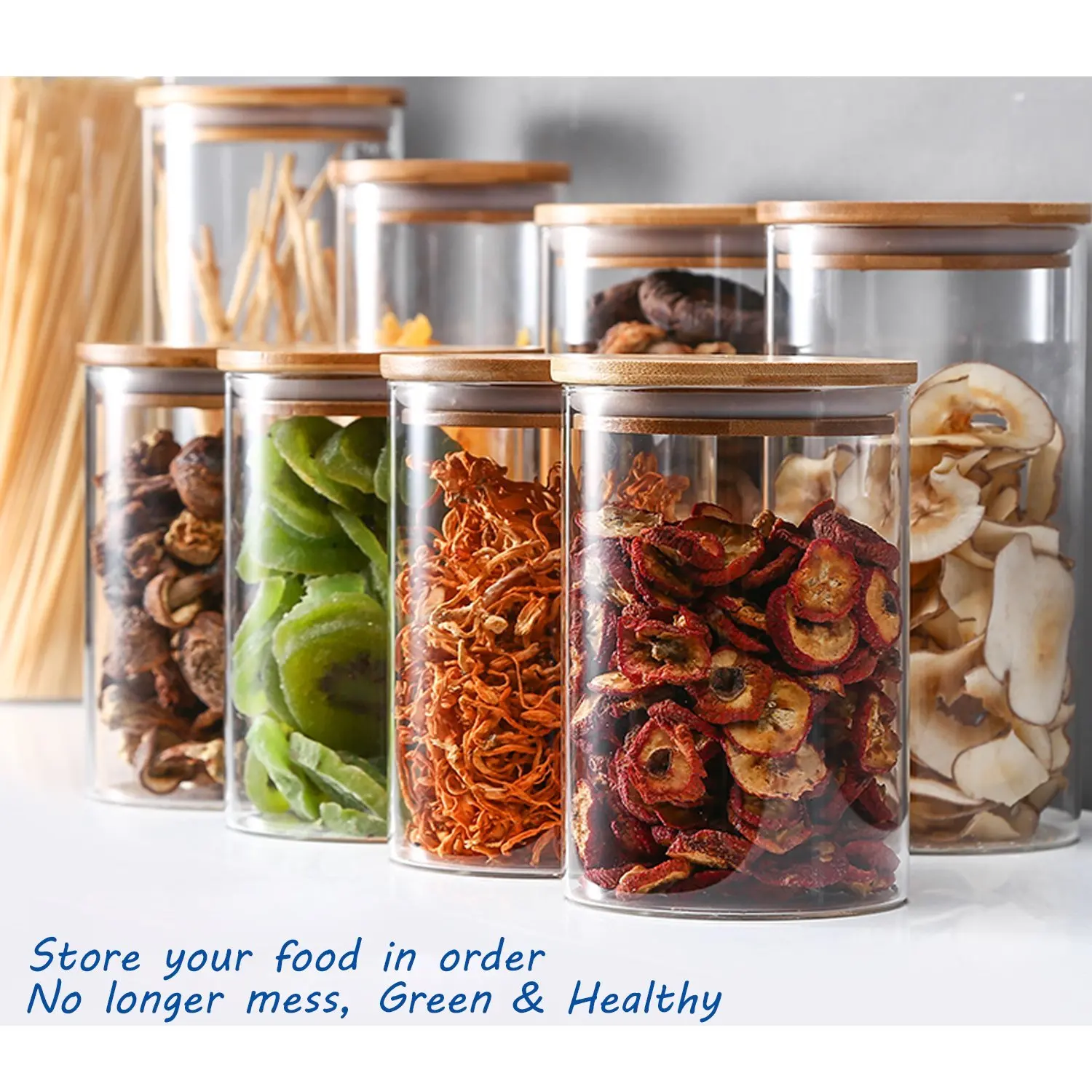 High Borosilicate Pyrex 450 650 950 Ml Glass Storage Canister Jar With ...