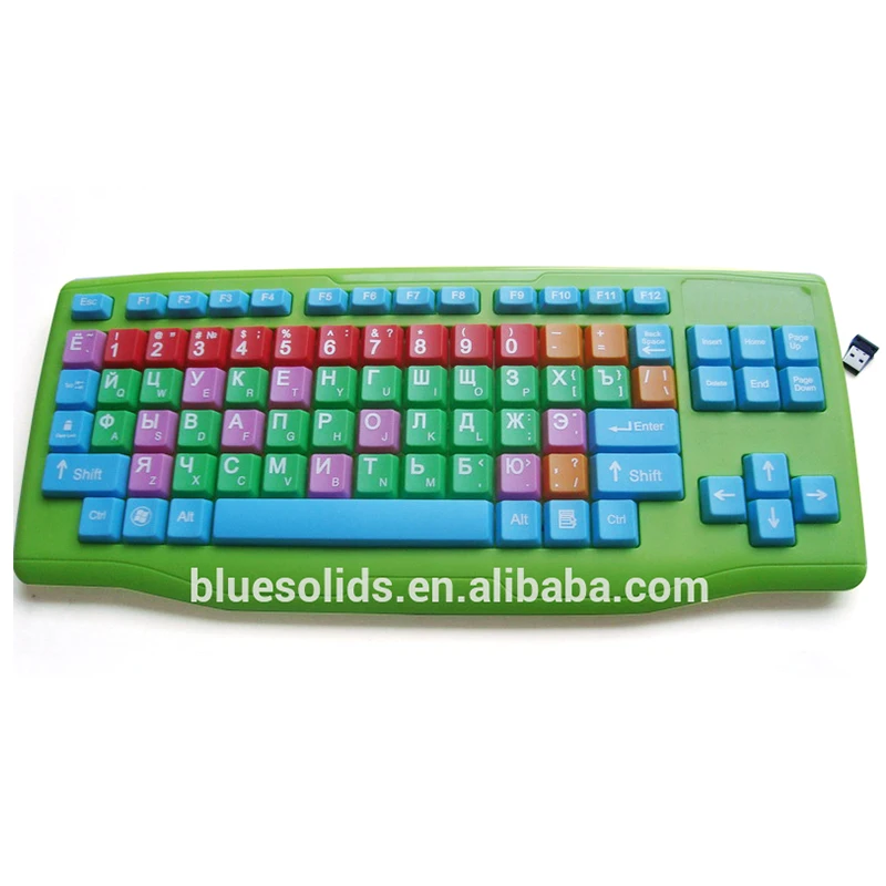Colorful Kids Keyboard Big Size Letter Children Wired Usb Computer ...