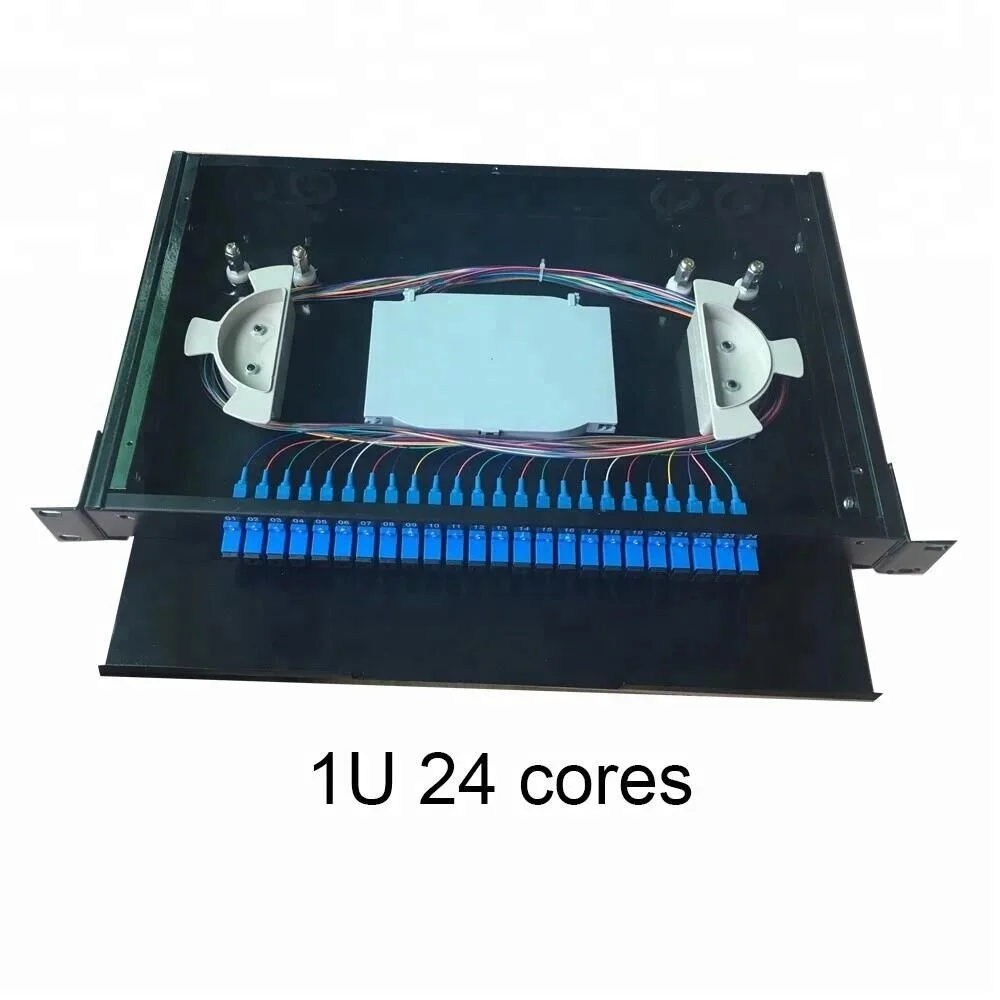 Fiber Optical Odf 1u 24port Ftth Distribution Box Indoor Patch Panel ...