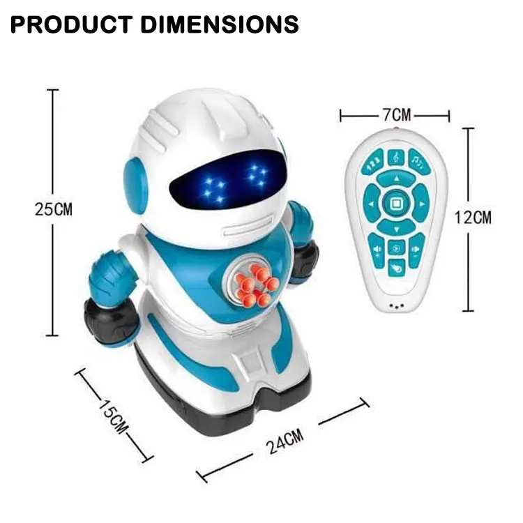 4 Channel Remote Control Kids Fighting Robot Toy Shooting Missile ...