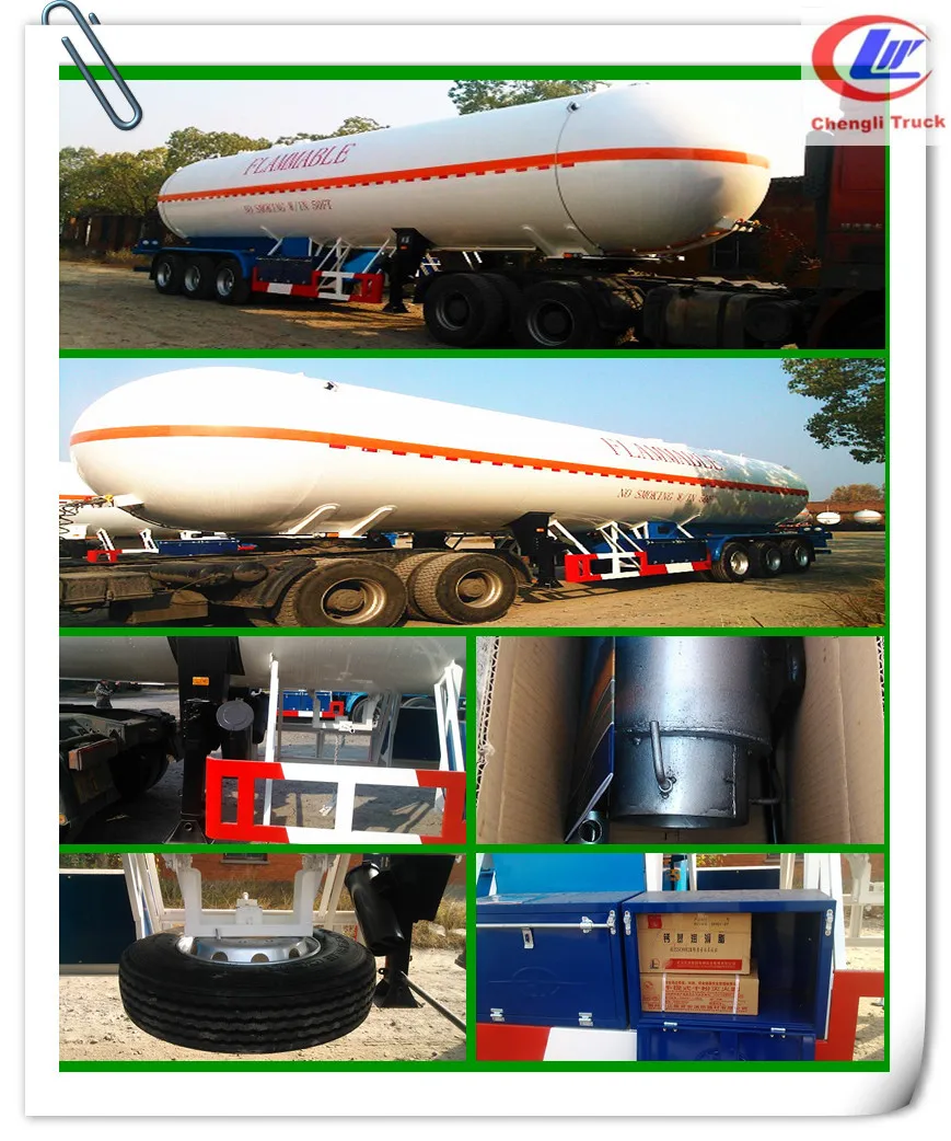 Factory Sales Lpg Semi Trailer 50 Cbm Lpg Tank Trailer 50 M3 Lpg Tanker ...