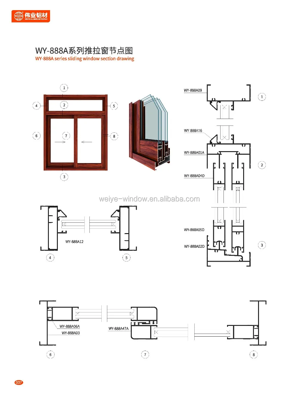 China Large Factory High Quality Slide Aluminium Frame Window Double ...