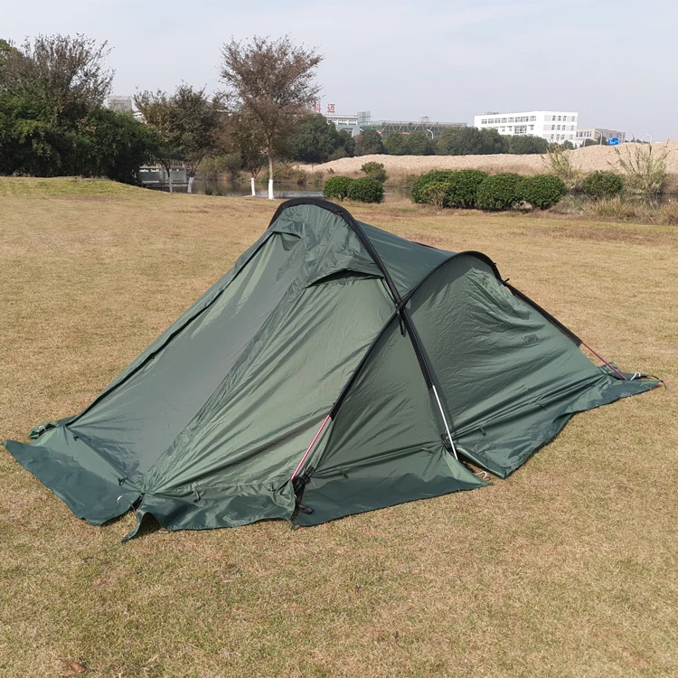 Hiking Outdoor Two Layer 4 Man Canopy Army Tent Outdoor Waterproof ...
