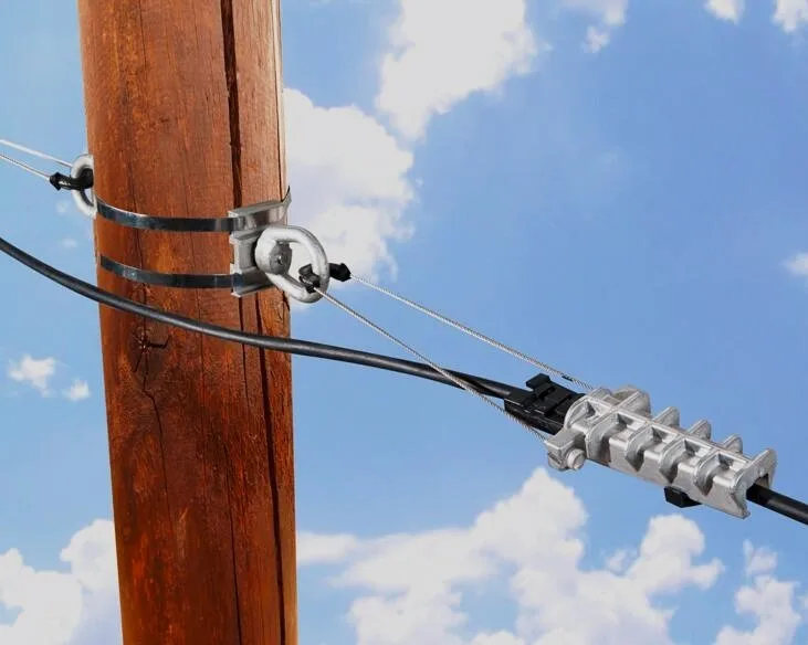 Aluminum Alloy Fiber Optic Cable Dead End Clamps - Heavy Duty