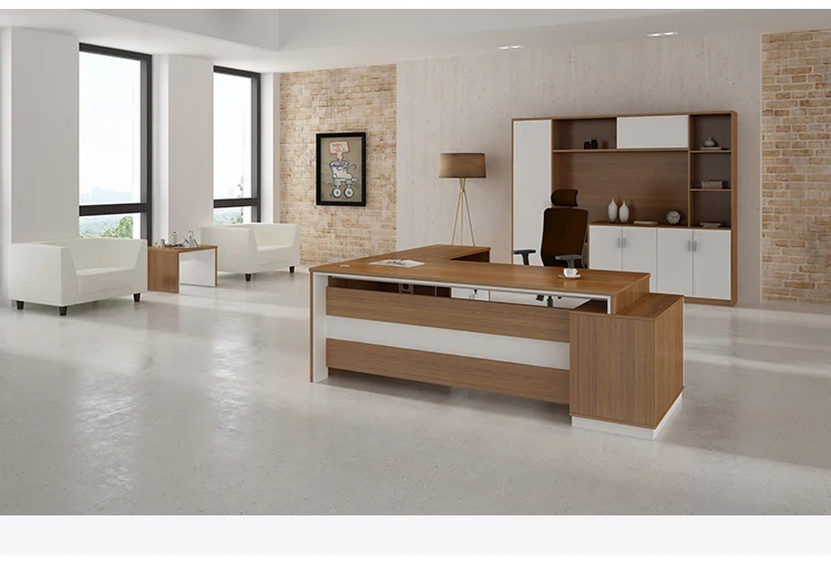 2.2m Flexible MDF Office Desk - Executive Manager Table