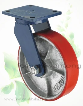 10mm Top Plate 10 Inch Steel Iron Core Super Heavy Duty Caster Wheels ...