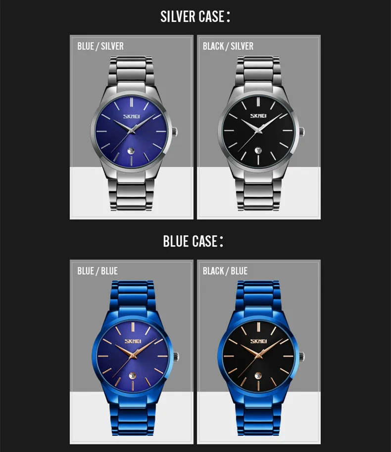 Skmei Luxury Orologio Uomo Custom 24k Gold Watches Mens Stainless Steel ...
