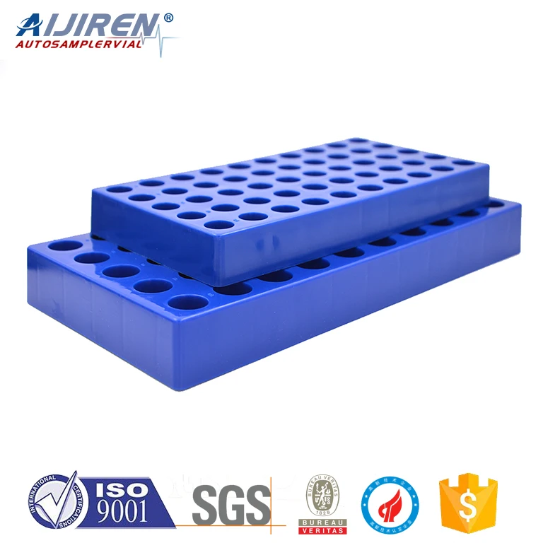 5x10 Array 4ml Sample Vial Holder PP Rack - Blue Color 50 Holes