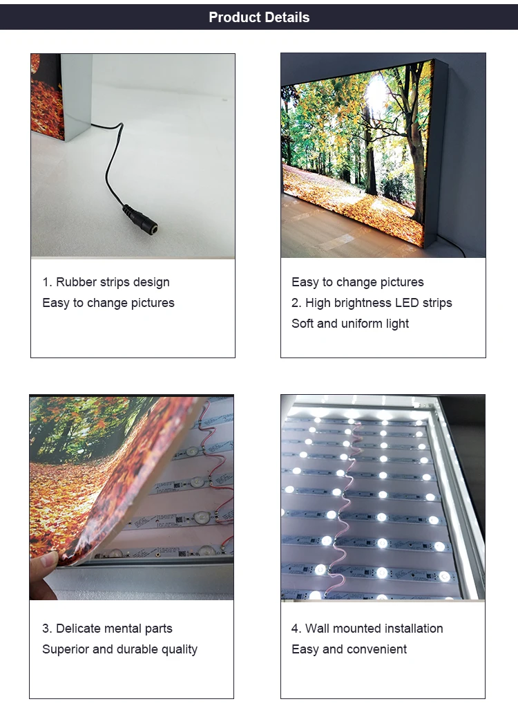 Fabric Led Illuminated Acrylic Panel Frameless Textile Light Box - Buy ...